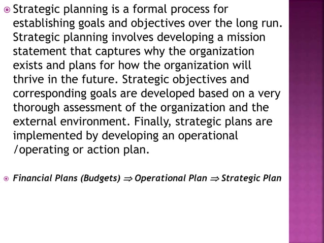 Strategic and operational planning | PPT