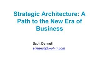 Strategic Architecture Presentation Pdf | PDF