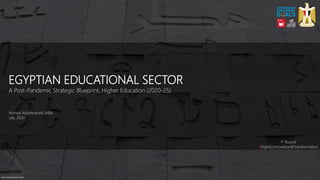 Strategic blueprint, Egypt's Higher Education 20/25 | PDF