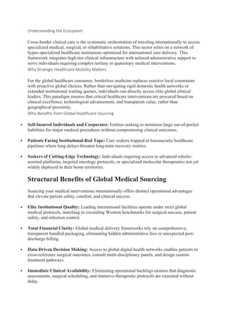 Strategic Guide to Global Healthcare and Medical Tourism | DOCX
