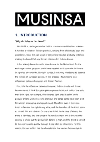 [무신사 MUSINSA] STRATEGIC BRAND EXPORT REPORT | PDF