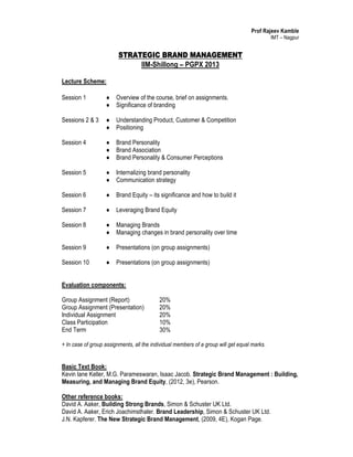 Strategic brand management | PDF