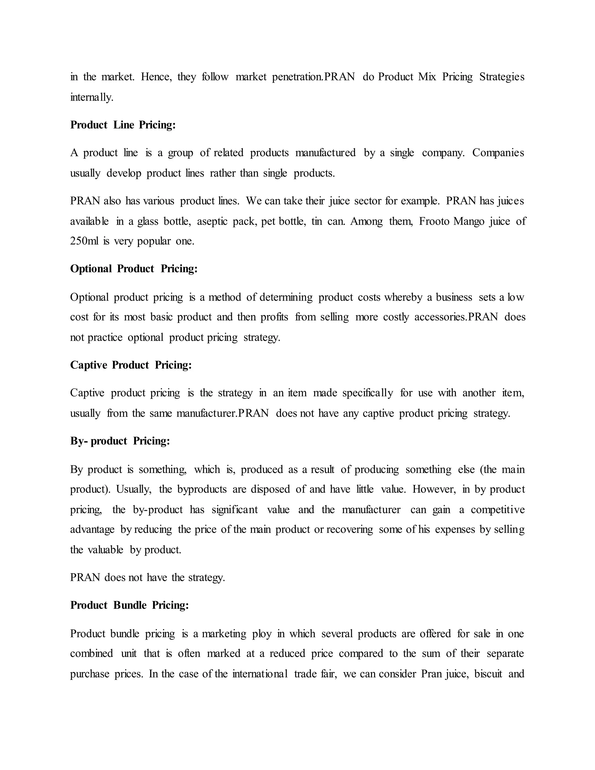 Strategic brand management of pran group | DOCX