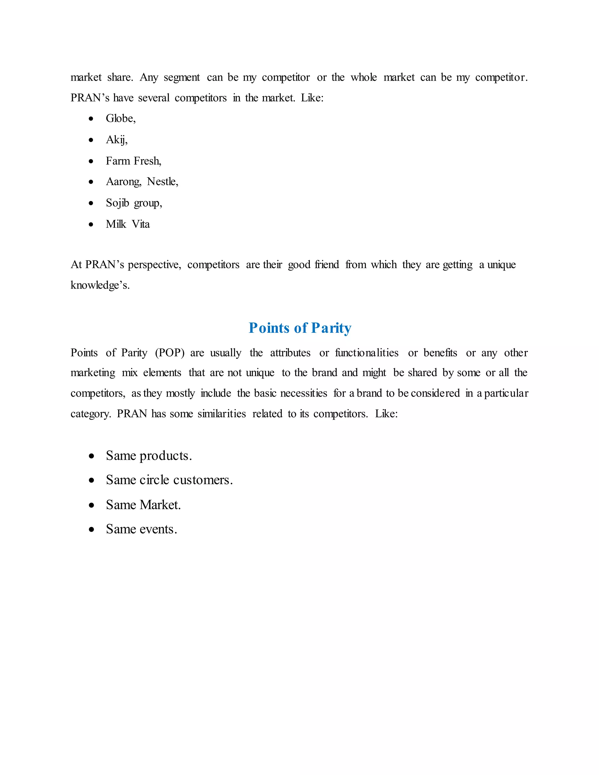 Strategic brand management of pran group | DOCX