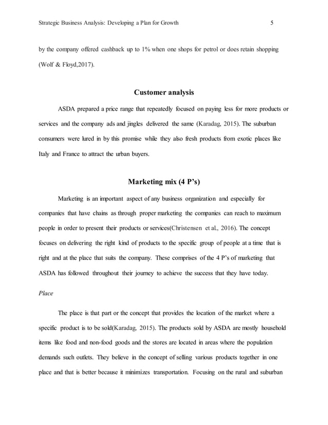 ASDA CASE STUDY – STRATEGIC BUSINESS ANALYSIS: DEVELOPING A PLAN FOR GROWTH | DOCX | Business ...