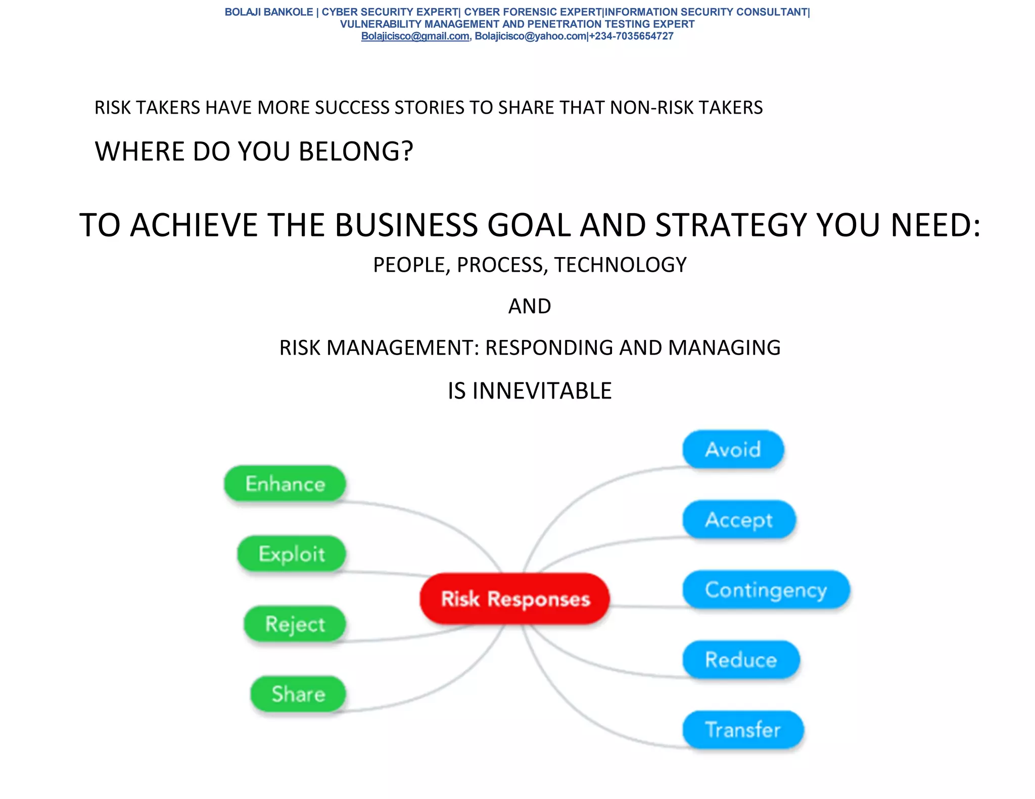 Strategic business concerns and risk | PPT