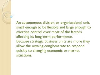 Strategic business unit | PPT