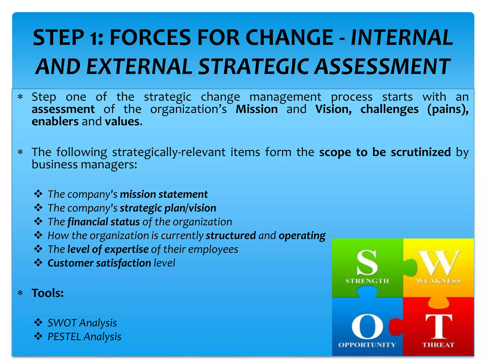 Strategic change management – processes and methods | PPTX