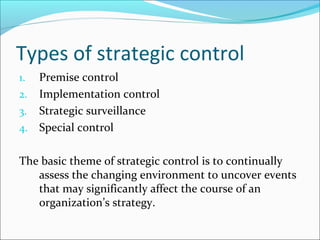 Strategic control | PPT