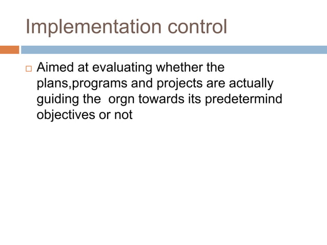 Strategic control | PPTX | Business | Business and Finance