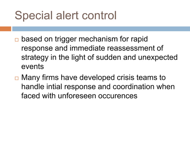 Strategic control | PPTX | Business | Business and Finance