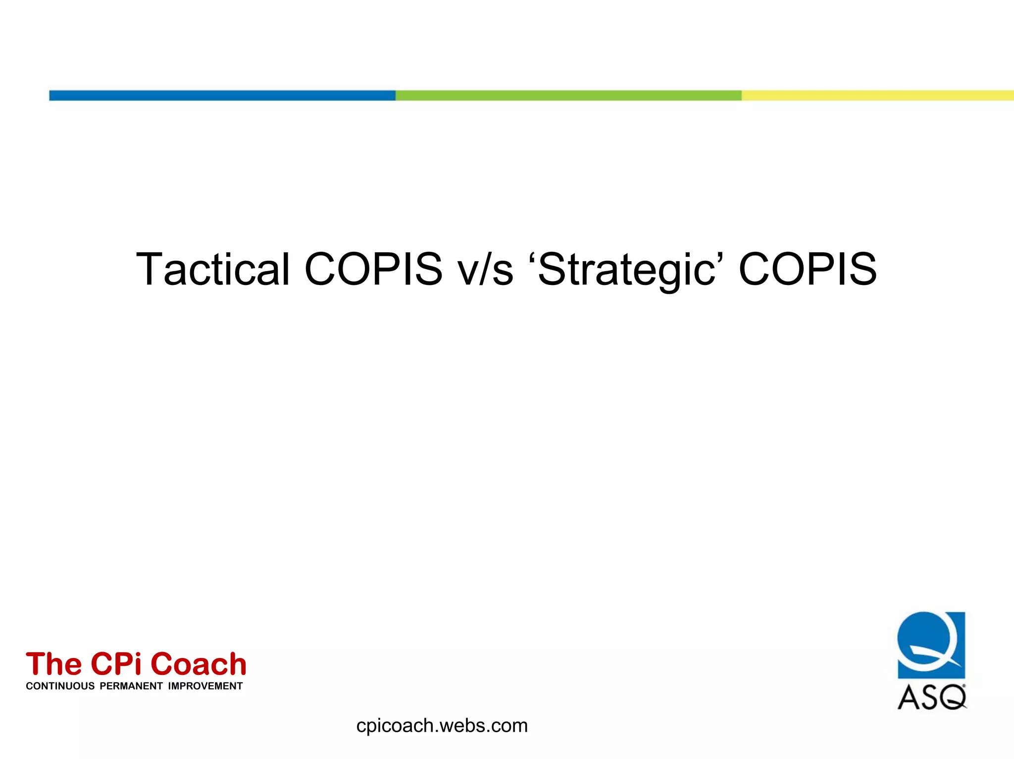 Strategic copis workshop presentation | PDF