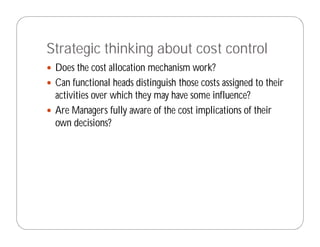 Strategic cost control | PPT