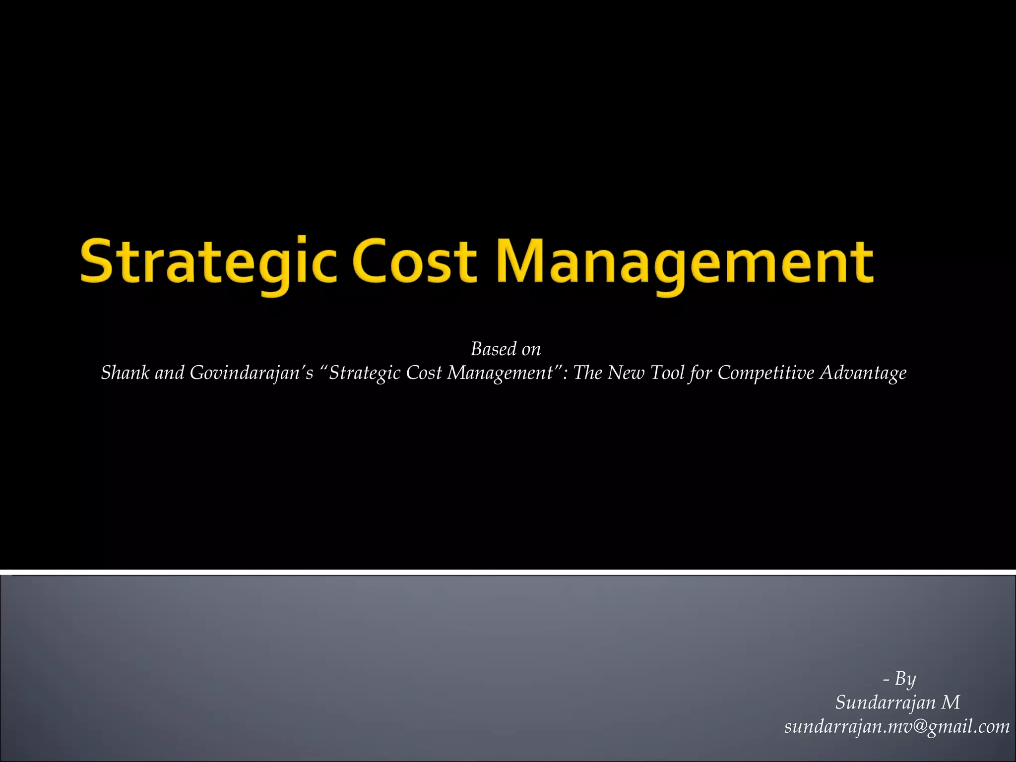 Strategic Cost Management | PPT