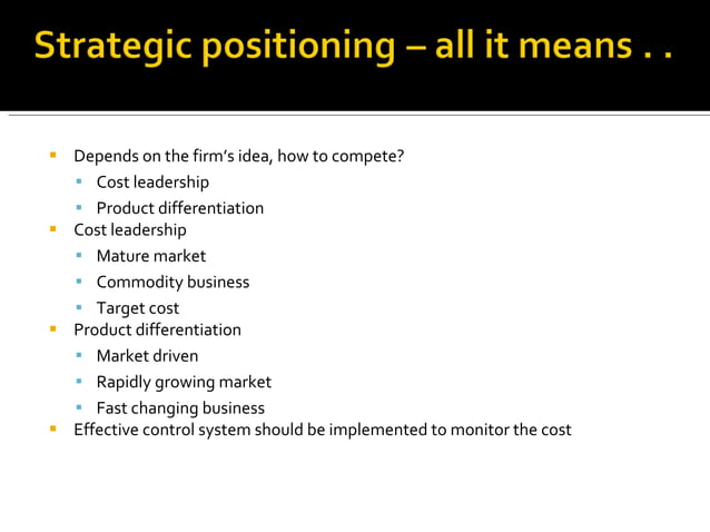 Strategic Cost Management | PPT