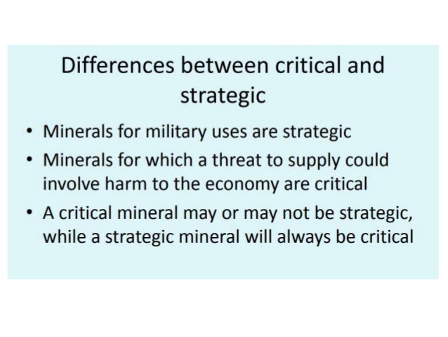 Strategic,critical& essential minerals | PPTX