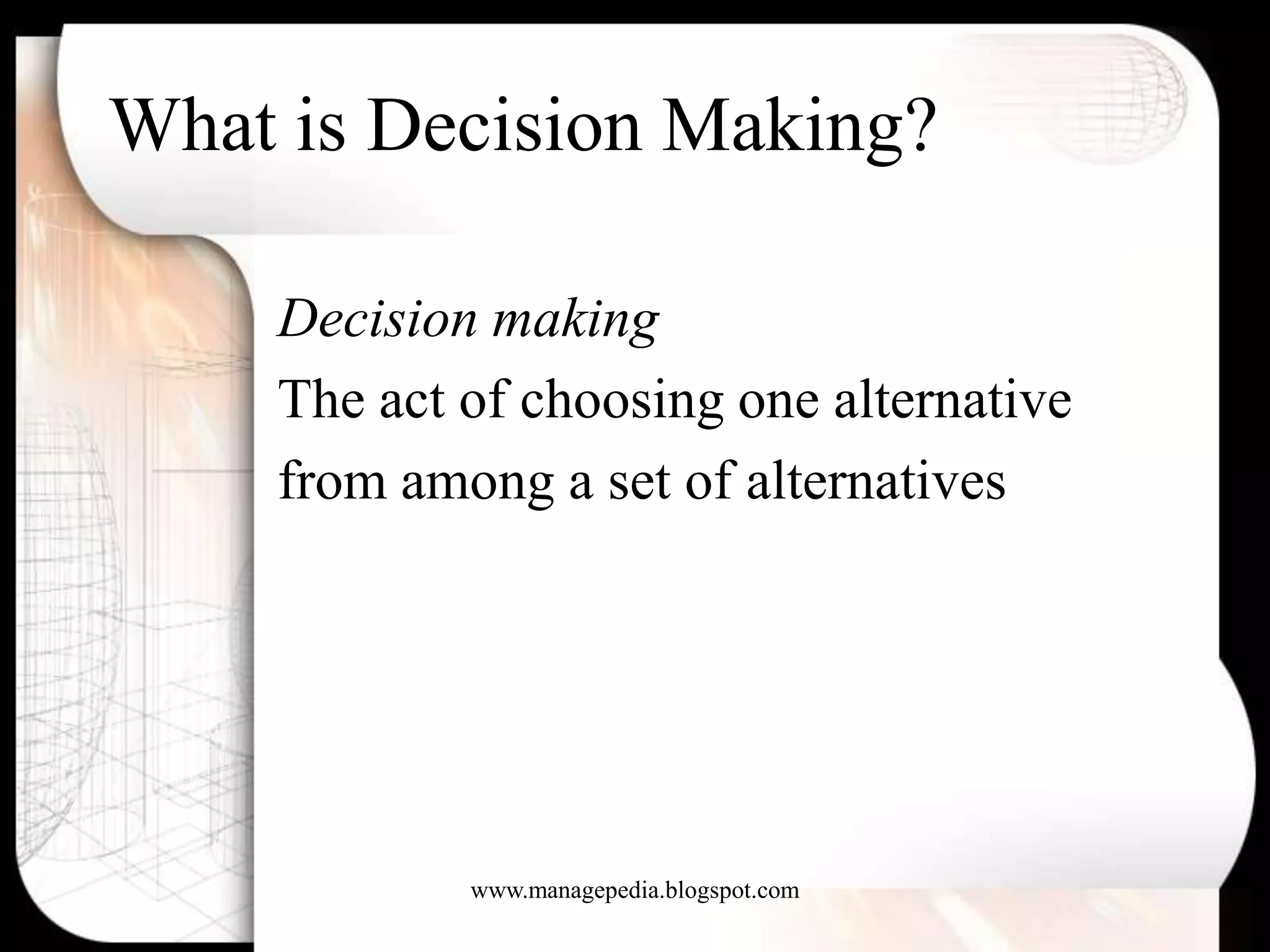 Strategic decision making | PPTX
