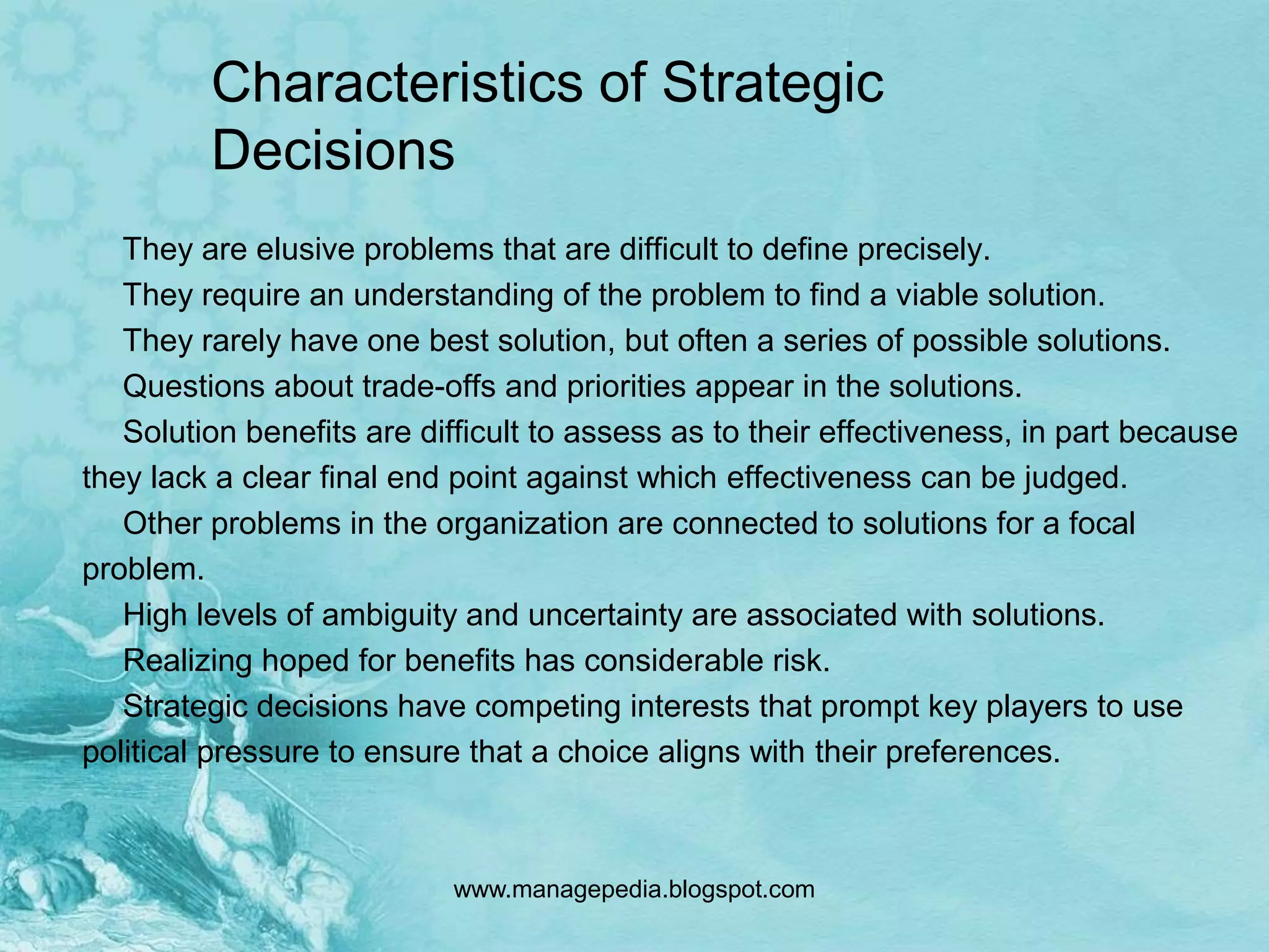 Strategic decision making | PPTX