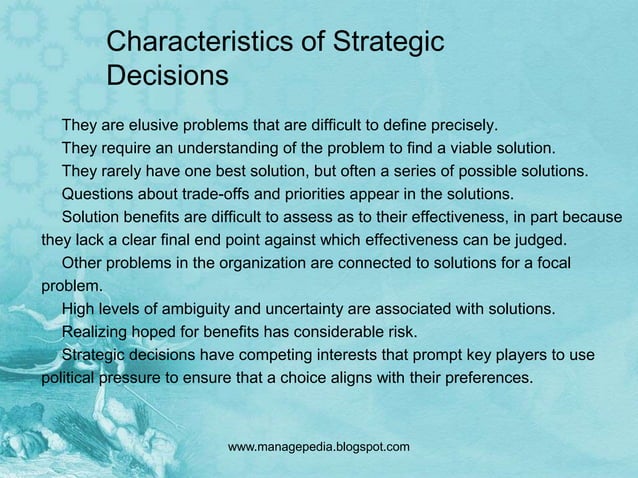 Strategic decision making | PPTX