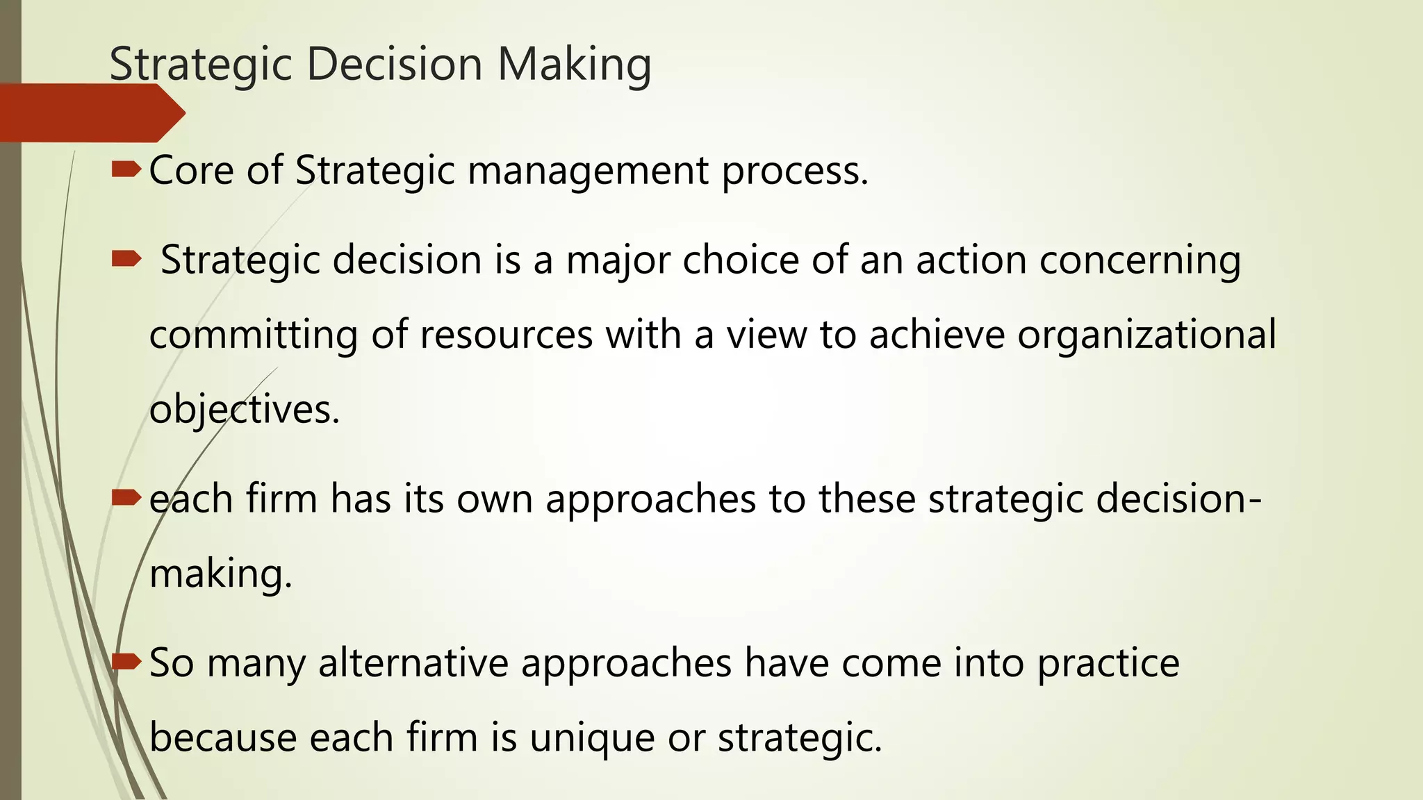 Strategic decision making | PPTX