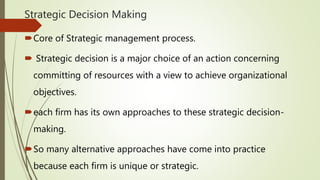Strategic decision making | PPTX