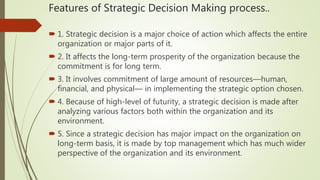 Strategic decision making | PPTX