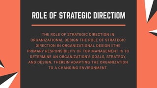 Strategic direction in organisation design | PPT