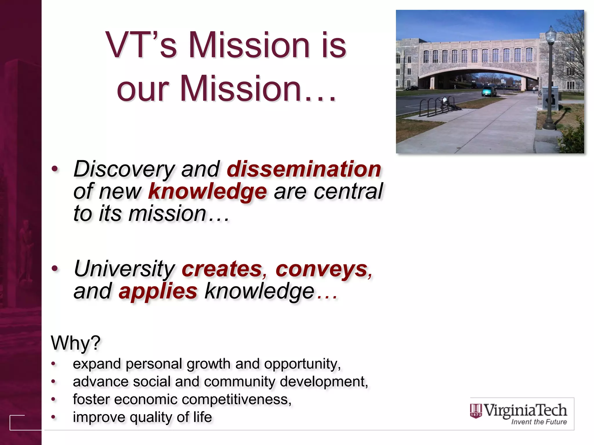 Virginia Tech Libraries: Strategic Directions | PPT