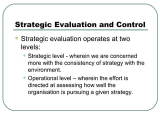 Strategic evaluation | PPT