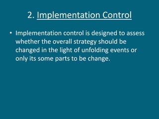 Strategic evaluation and control | PPTX