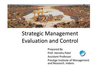 Strategic evaluation and control | PPT