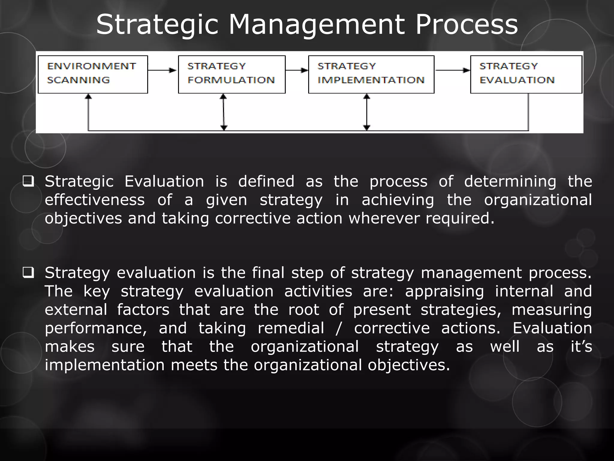Strategic evaluation & control | PPTX