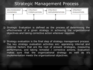 Strategic evaluation & control | PPTX