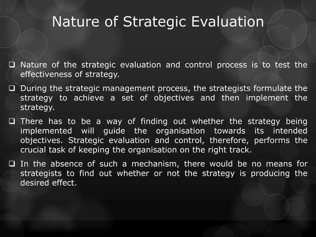Strategic evaluation & control | PPTX