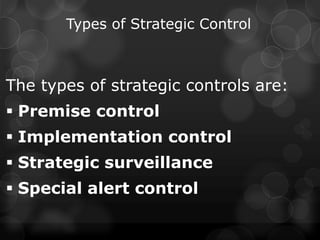 Strategic evaluation & control | PPTX