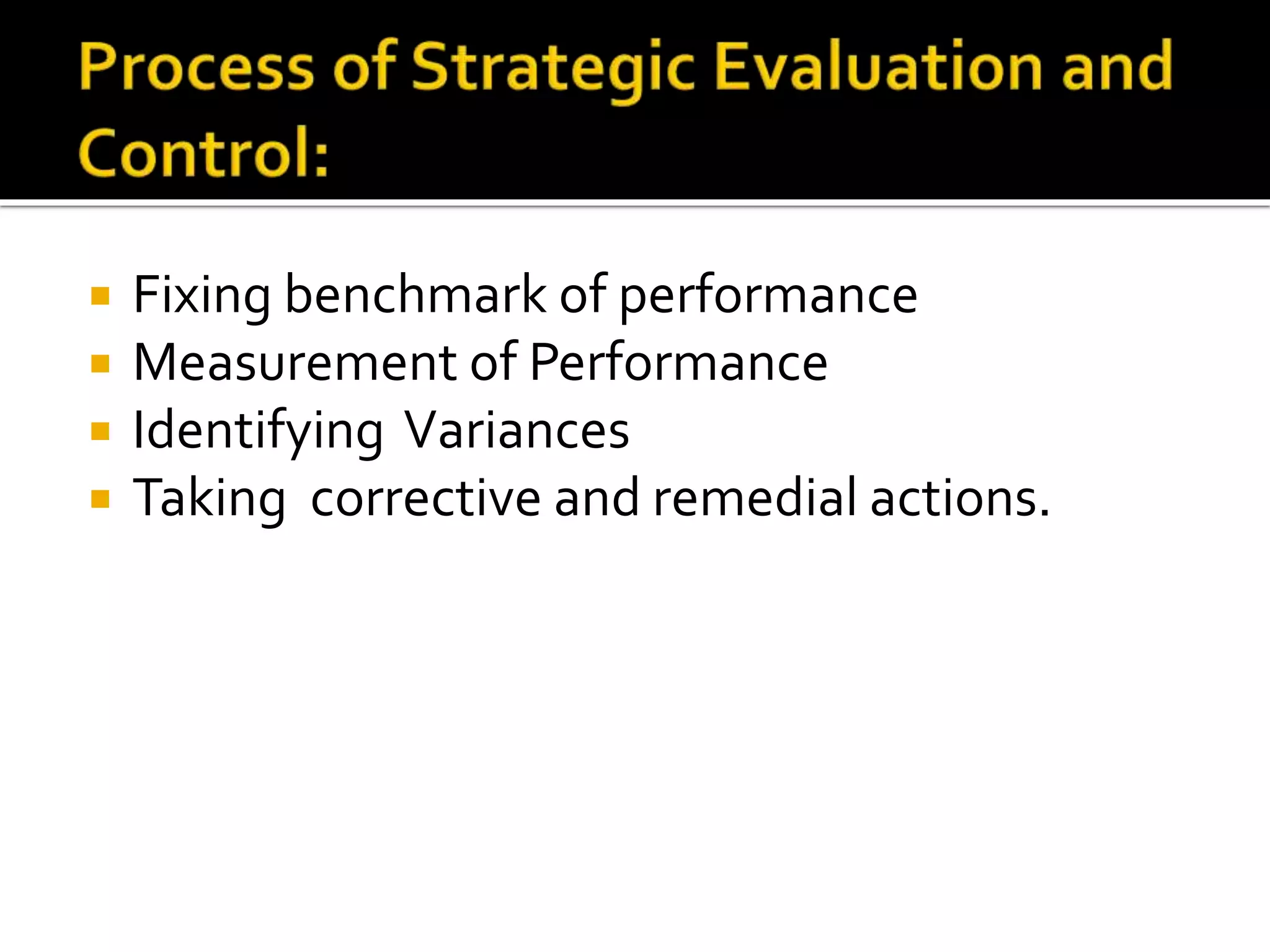 Strategic evaluation & control | PPT