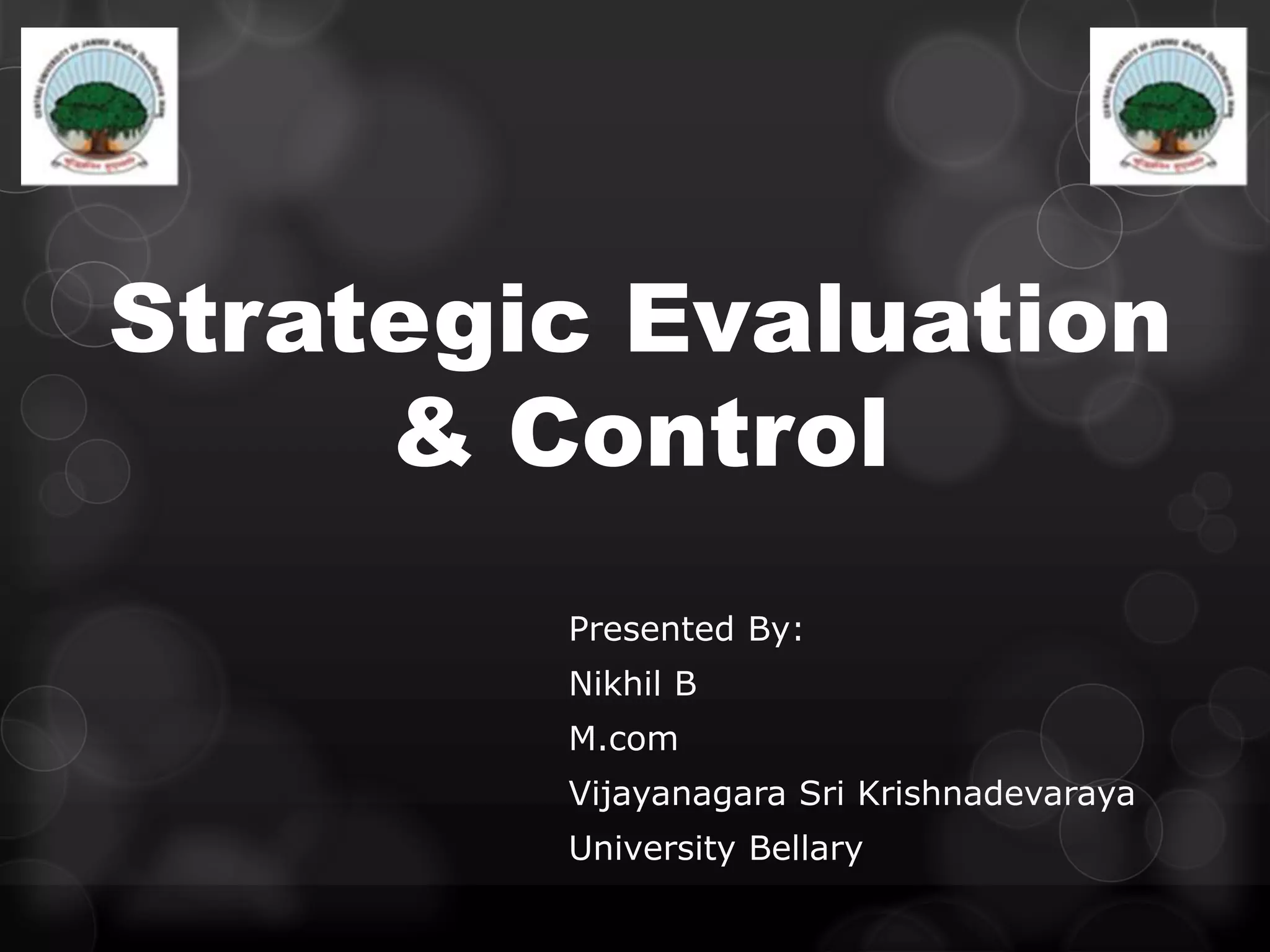 Strategic evaluation control | PPT