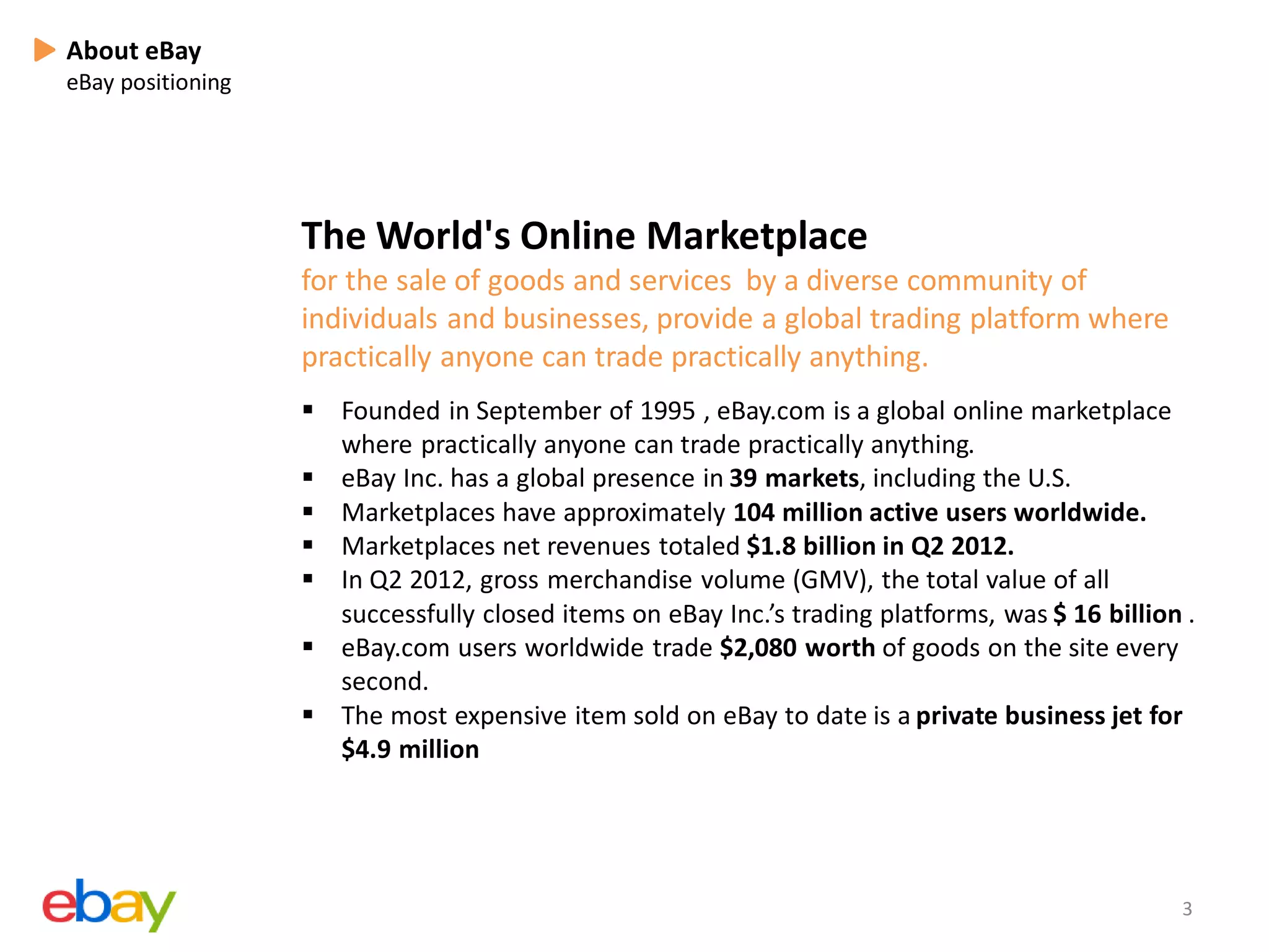 Strategic evaluation of e bay | PDF