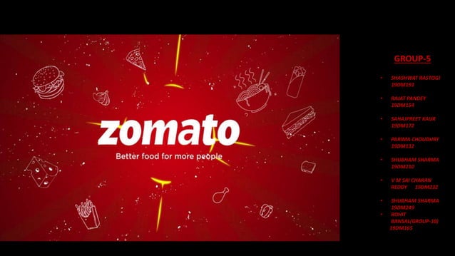 Zomato Presentation for Strategic Management | PPT