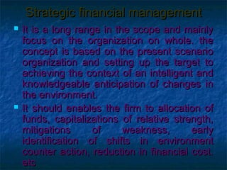 Strategic financial management | PPT