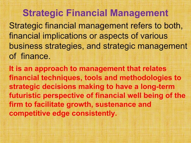 Strategic financial management | PPT