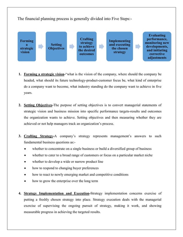 Strategic financial planning | DOCX | Business Accounting & Finance ...