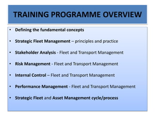 Strategic Fleet and Transport Management | PPTX