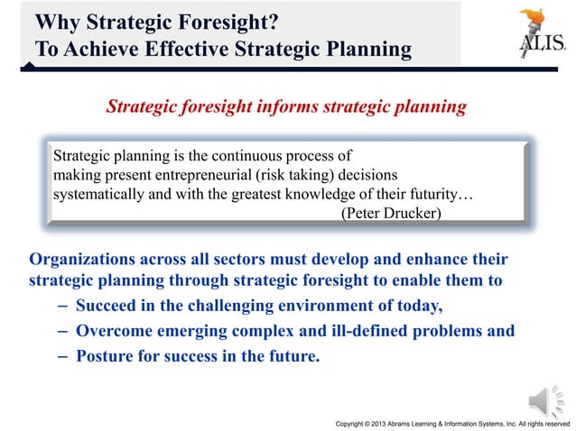 Strategic foresight and scenario based planning | PPTX | Business | Business and Finance