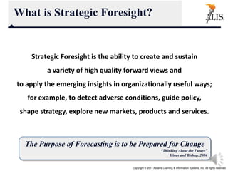 Strategic foresight and scenario based planning | PPTX