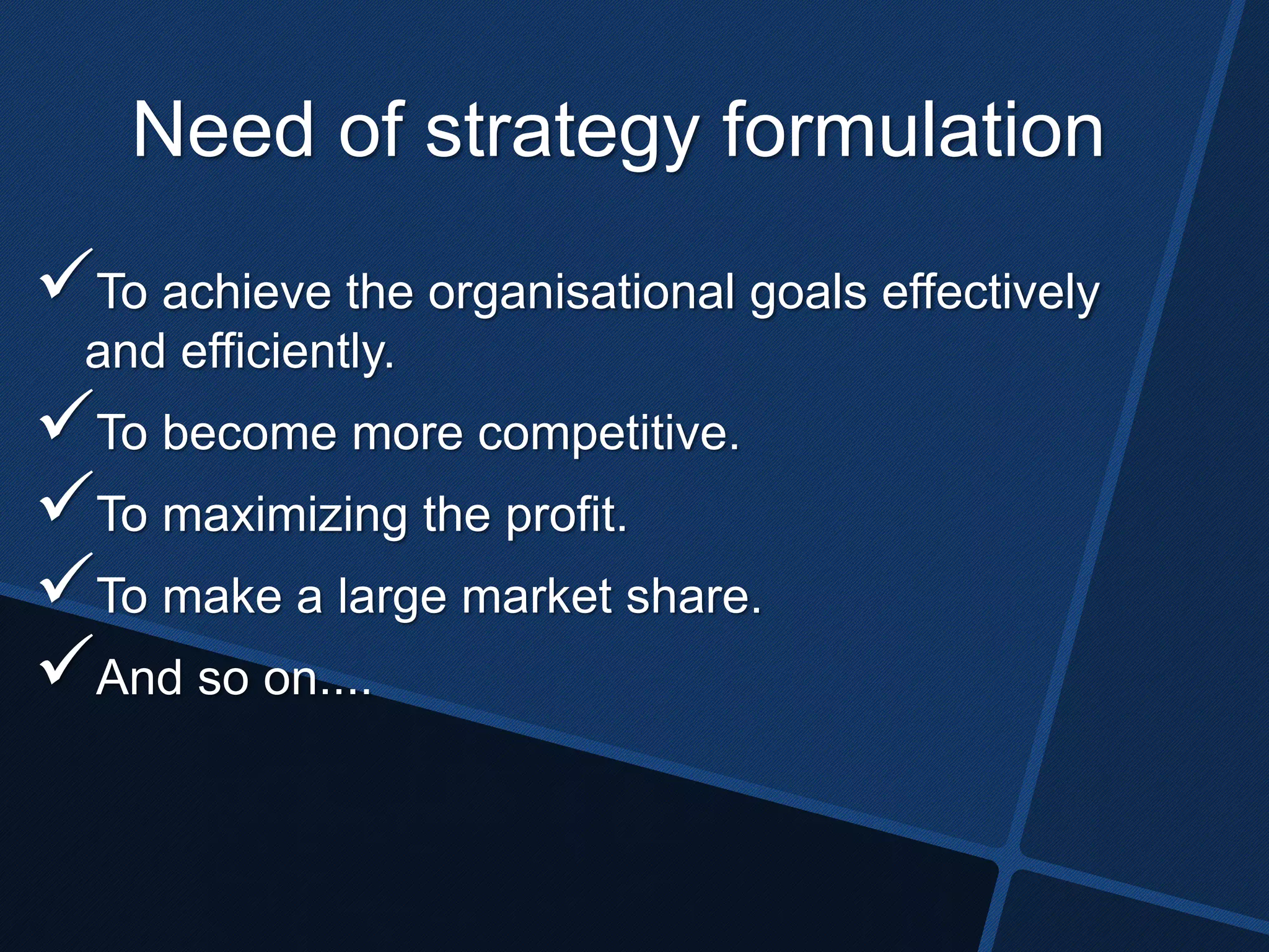 Strategic formulation in Strategic management | PPTX