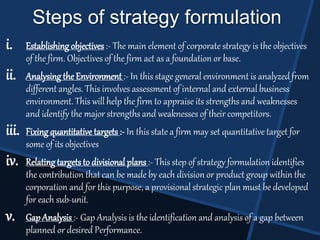 Strategic formulation in Strategic management | PPTX