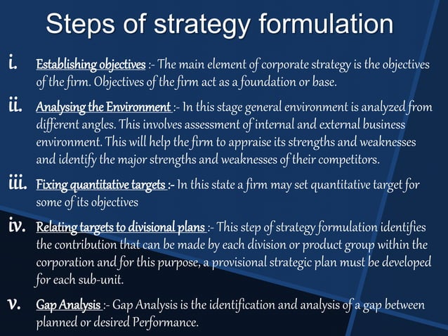 Strategic formulation in Strategic management | PPT | Free Download