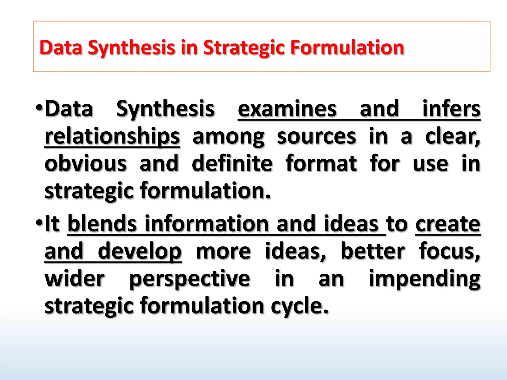 STRATEGY FORMULATION: ARTICULATIING VISION, MISSION, VALUES AND ...