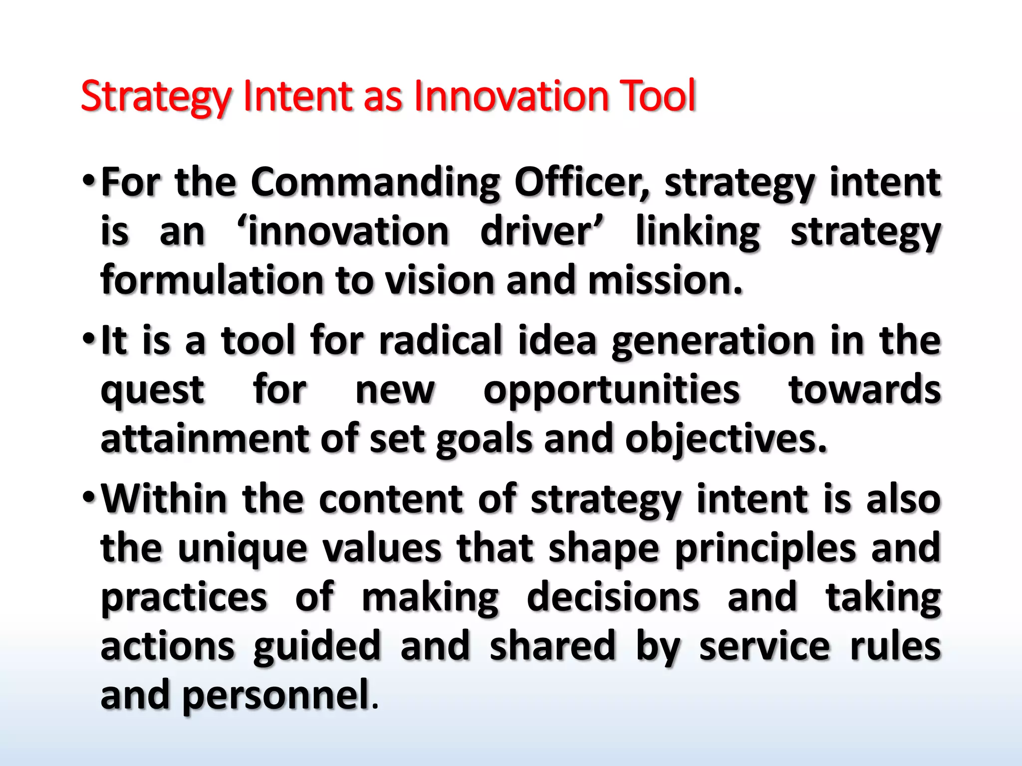 STRATEGY FORMULATION: ARTICULATIING VISION, MISSION, VALUES AND ...
